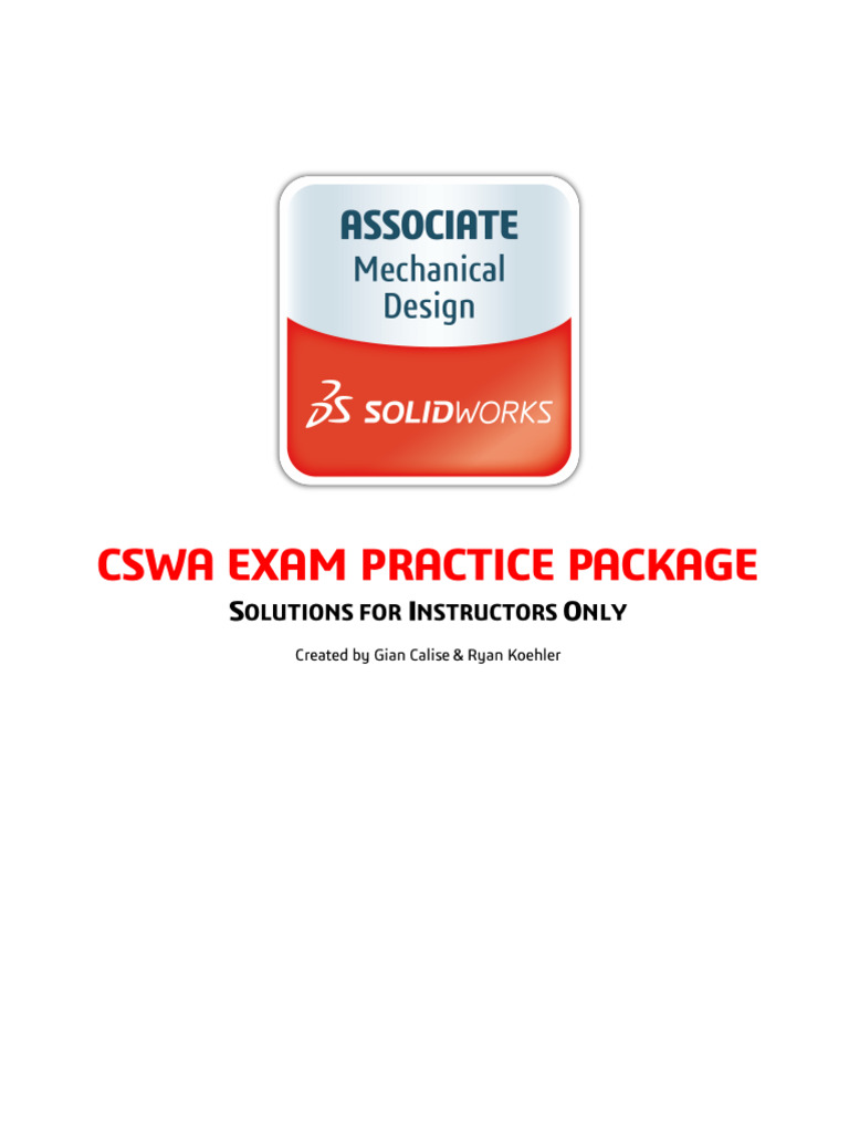 CSWA Practice Package SOLUTIONS Instructors | PDF