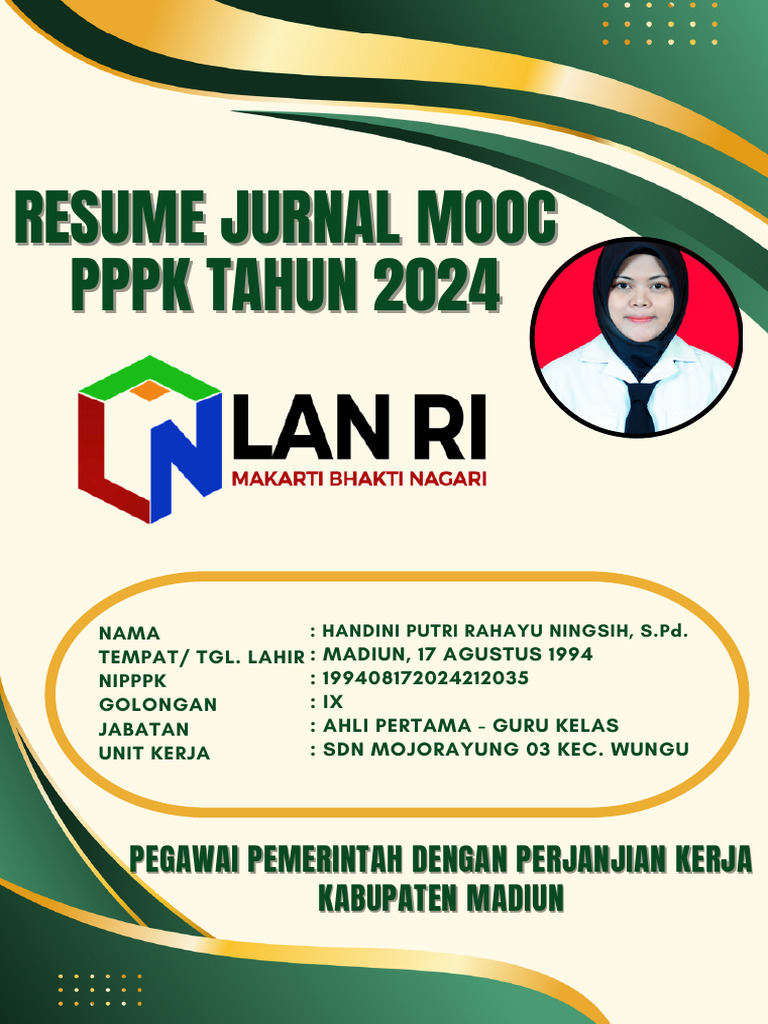 Resume Jurnal Mooc PPPK 2024 Handini - Fix | PDF