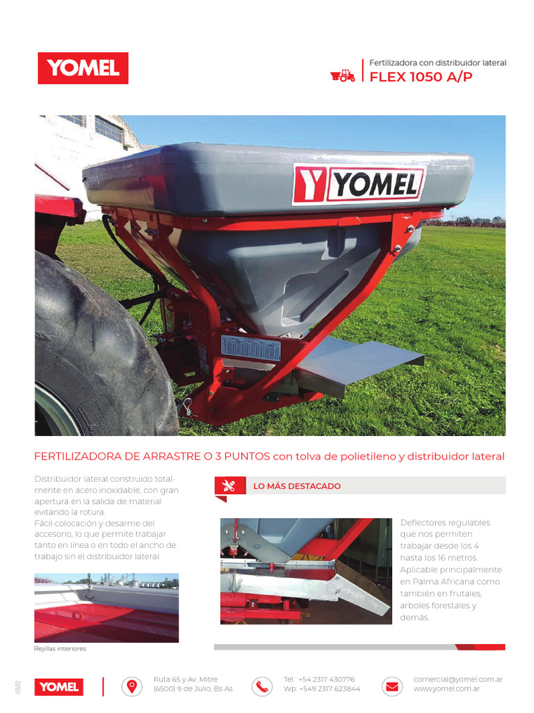 Fertilizadora FLEX 1050 A/P Inoxidable | PDF