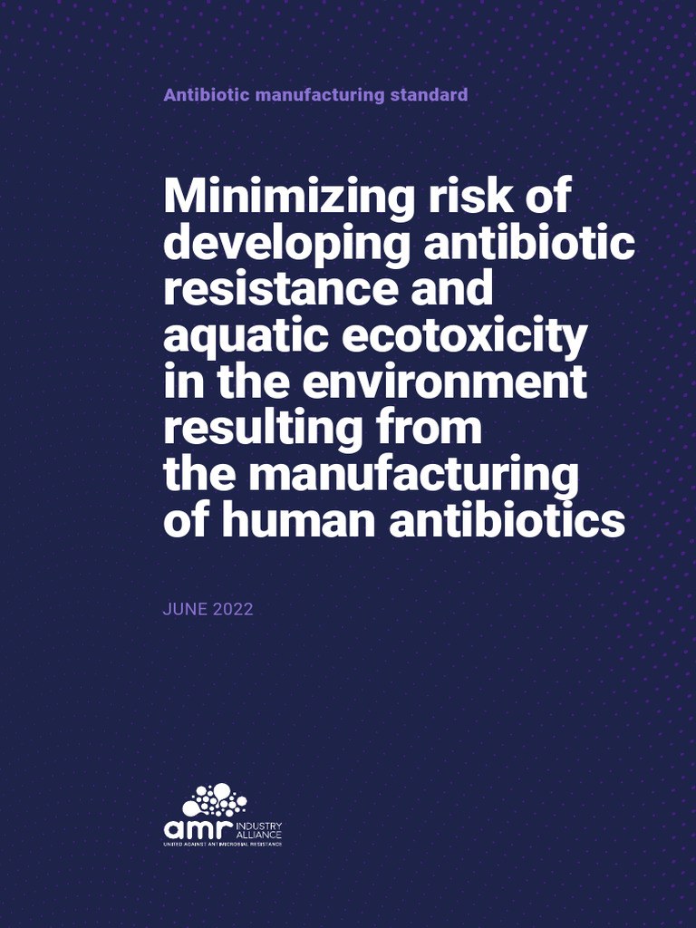 AMRIA Antibiotic Manufacturing Standard June2022 | PDF | Sewage ...