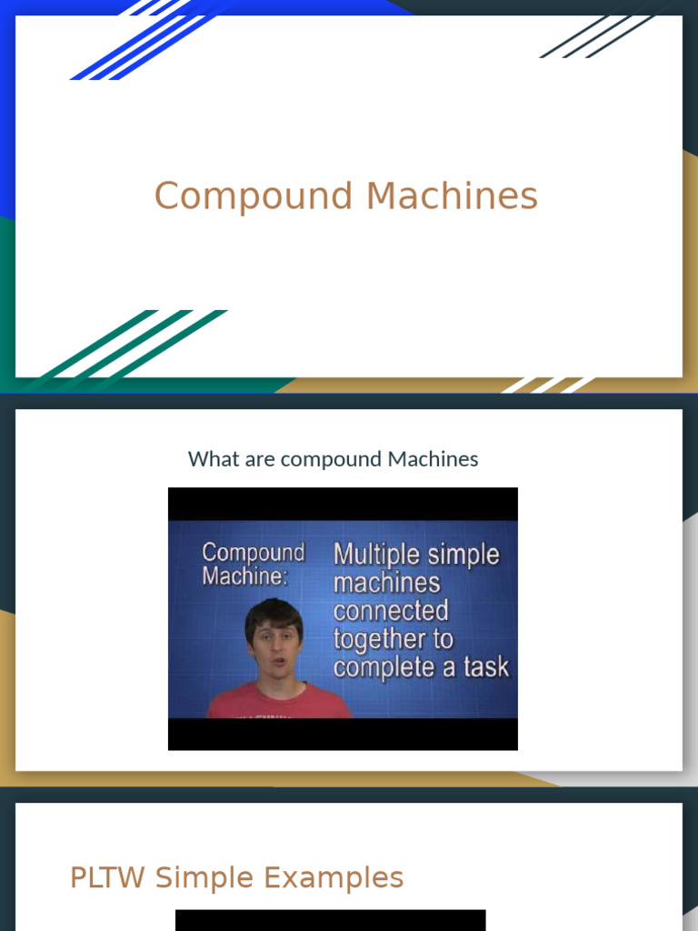 Compound Machines: Examples & Problems | PDF