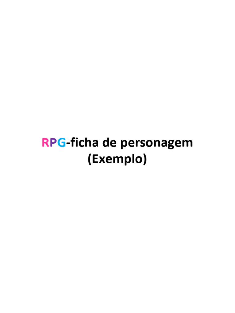 RPG - Ficha OP Adaptada | PDF