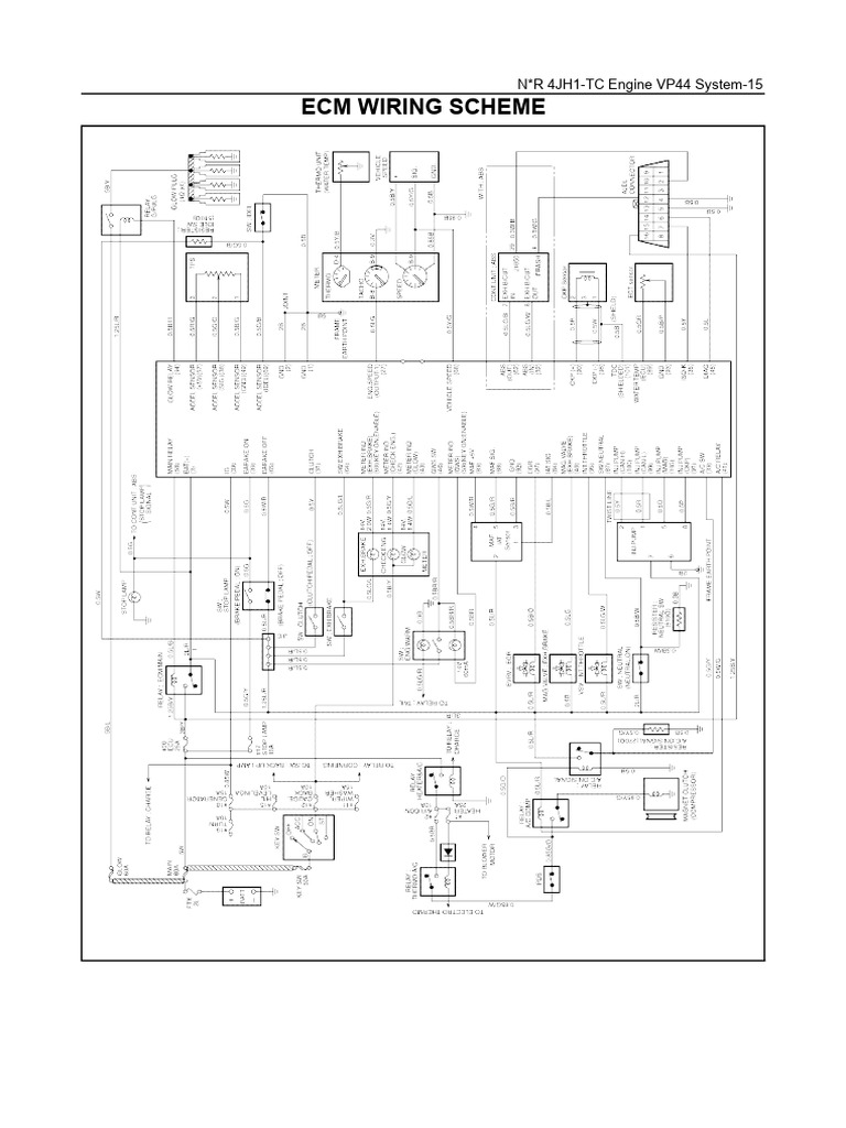 DMAX 2.5D 4JH1-TC Engine DIAGRAMA ECM DIESEL TDI | PDF