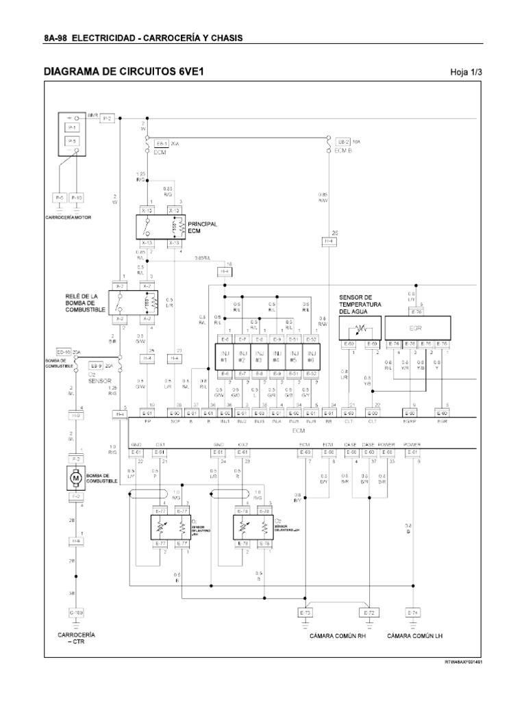 Dmax 3.5 L - 6ve1 Diagrama Ecm Gasolina | PDF