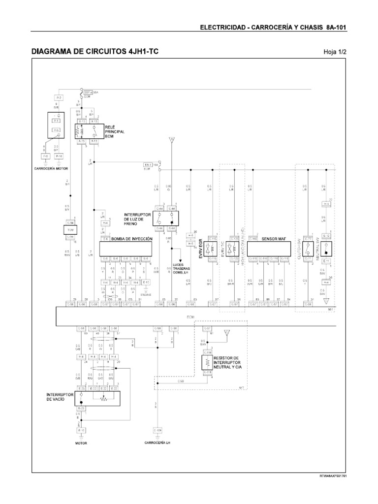 Dmax 3.0 L - 4JH1-TC Diagrama Ecm Diesel Tdi | PDF