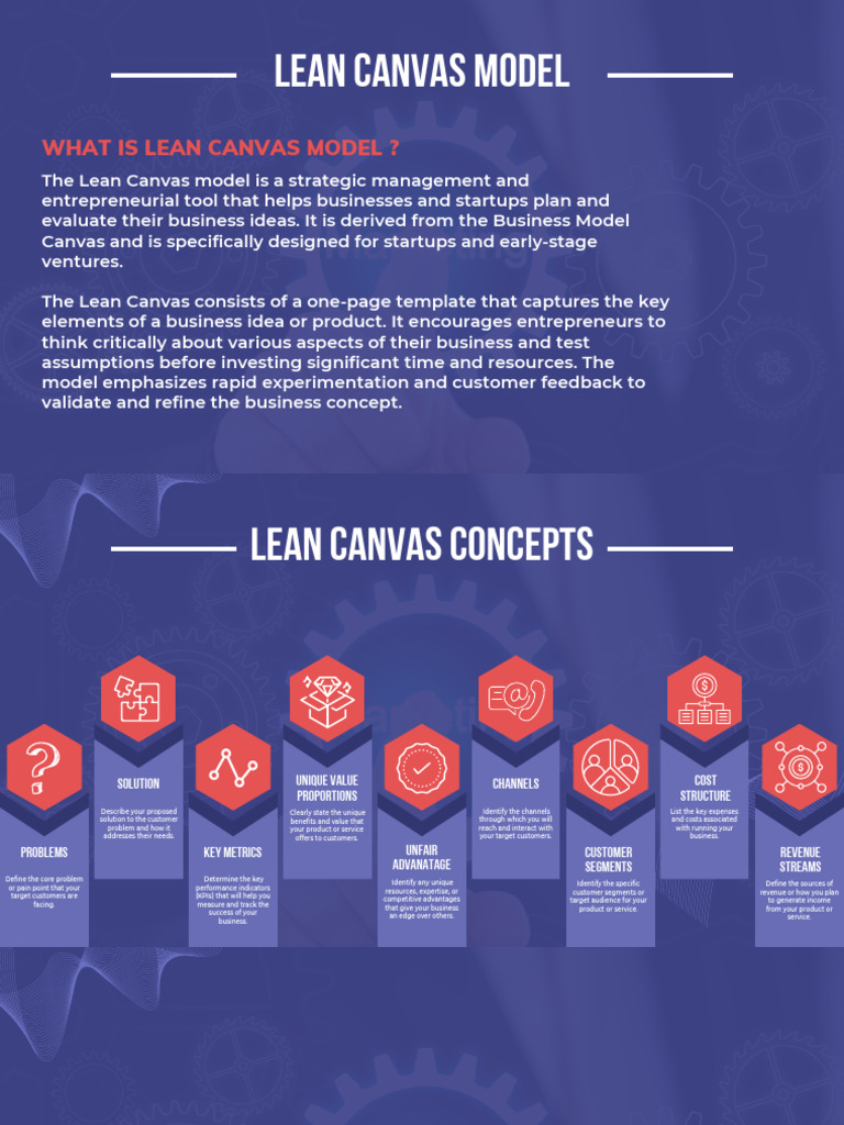 Lean Canvas Model Overview and Example | PDF | Lean Startup | Business
