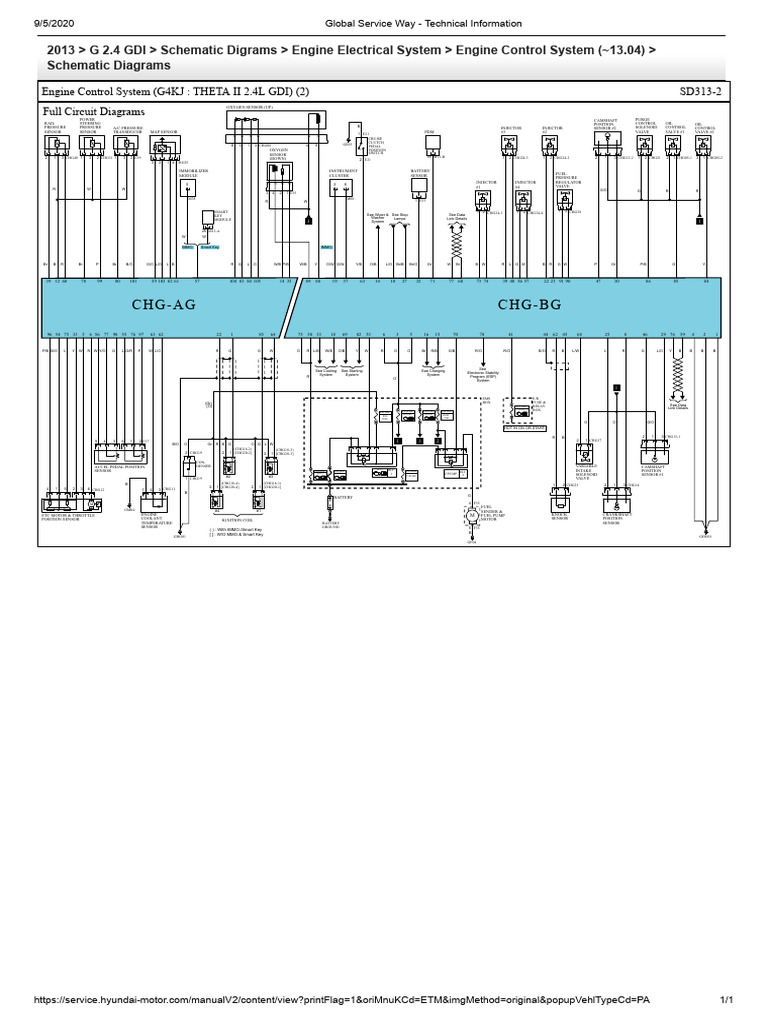 2013 g 2.4 Gdi-diagram | PDF | Throttle | Machines