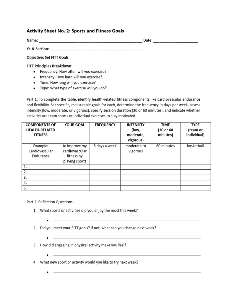 Activity Sheet No. 2 - PE HEALTH 2 | PDF