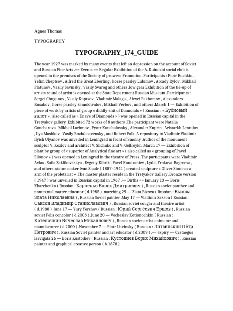 Typography 174 Guide | PDF | European Art | Art Movements