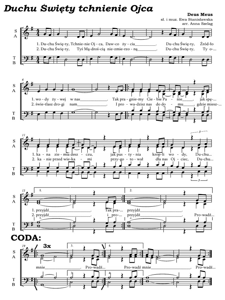 Duchu Święty Tchnienie Ojca | PDF