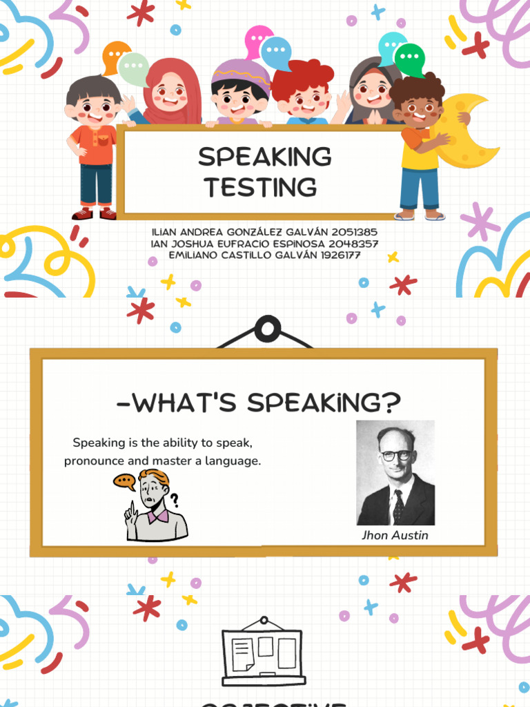 Speaking testing | PDF | Fluency | English Language