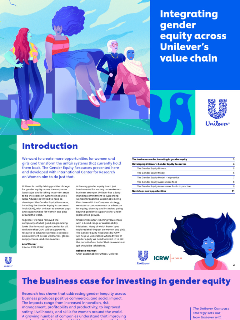 Unilever 'S Value Chain - Integrating Gender Equality Across The Value ...