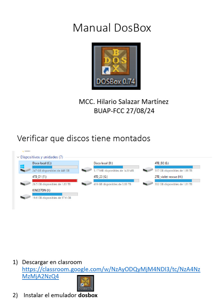 Config Dosbox y Debug | PDF