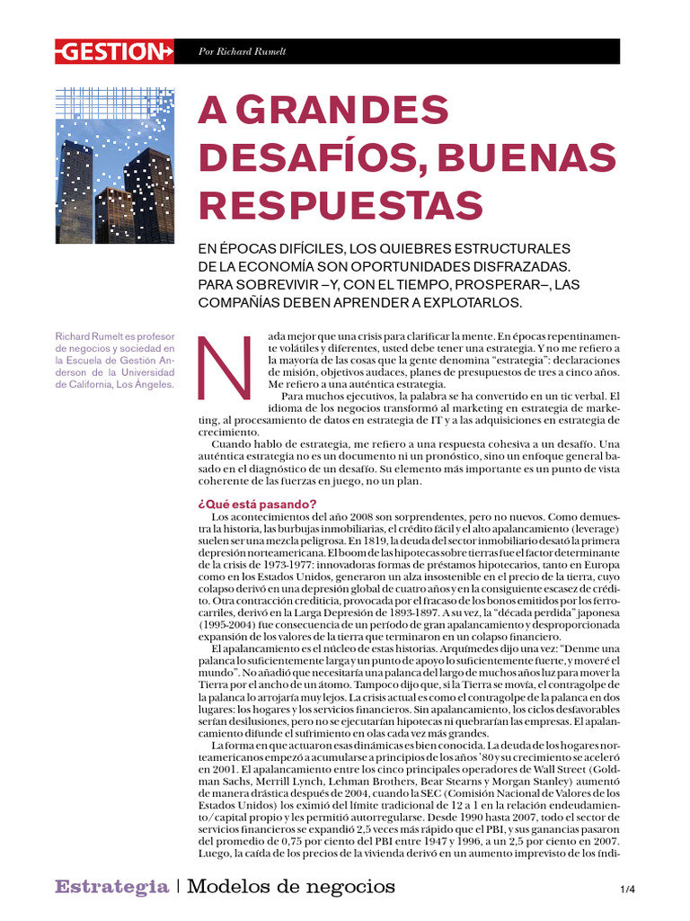 A Grandes Desafios Buenas Respuestas | PDF | Salario | Apalancamiento ...