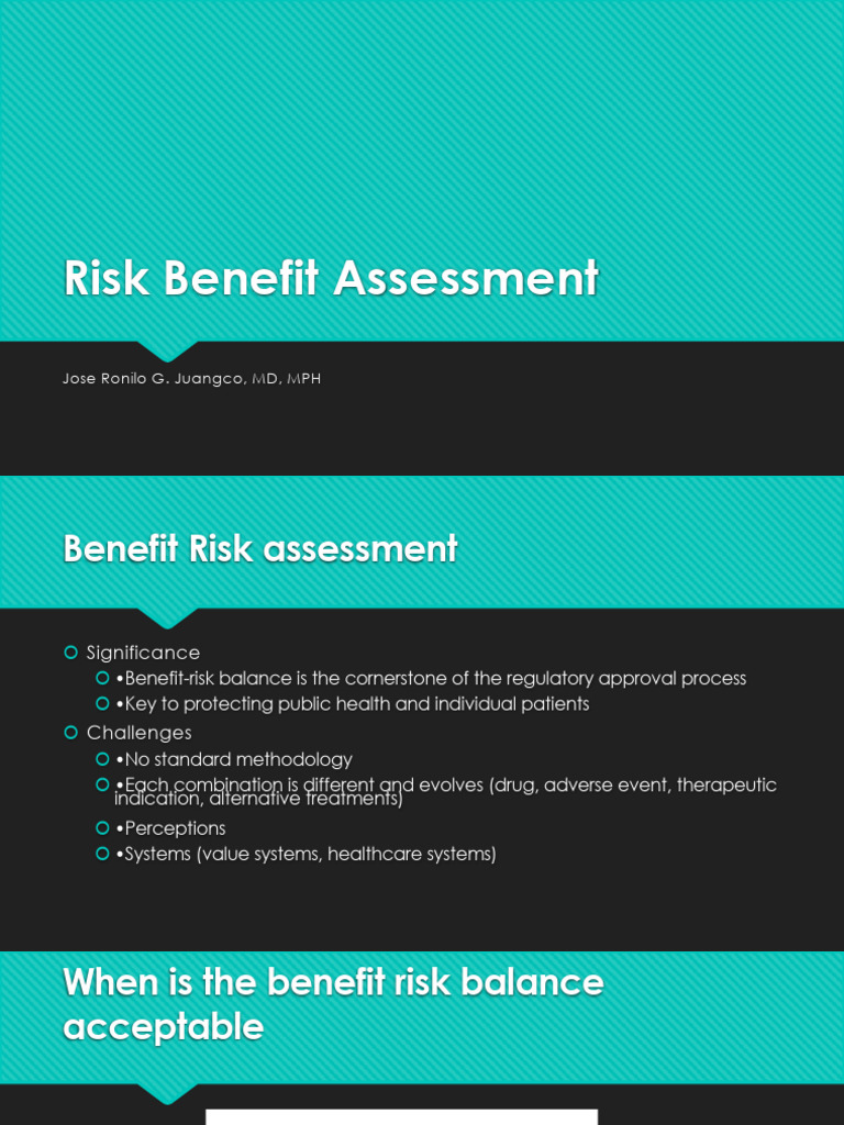 4 Risk Benefit Assessment | PDF | Risk | Patient Safety