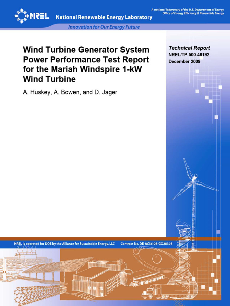 Wind Turbine Generator System Power Performance Test Report For The ...