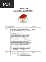 KISW FORM 1 Utanzu - Wa - Maigizo - Katika - Fasihi - Simulizi | PDF