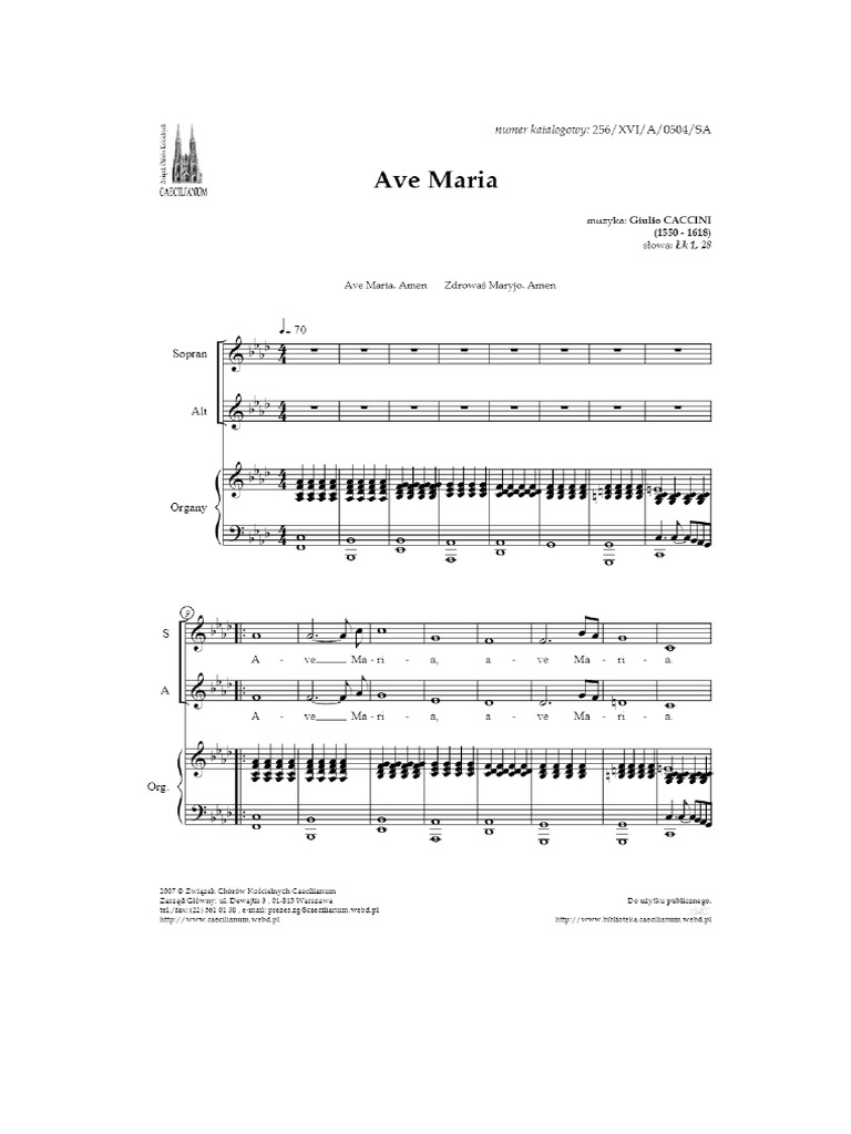 Caccini Ave Maria | PDF