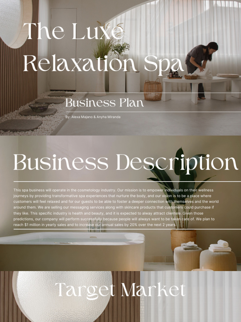 Luxe Relaxation Spa Business Plan | PDF | Massage | Business