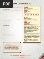 Enhanced Zombie Stat Block for 5e | PDF | Zombies