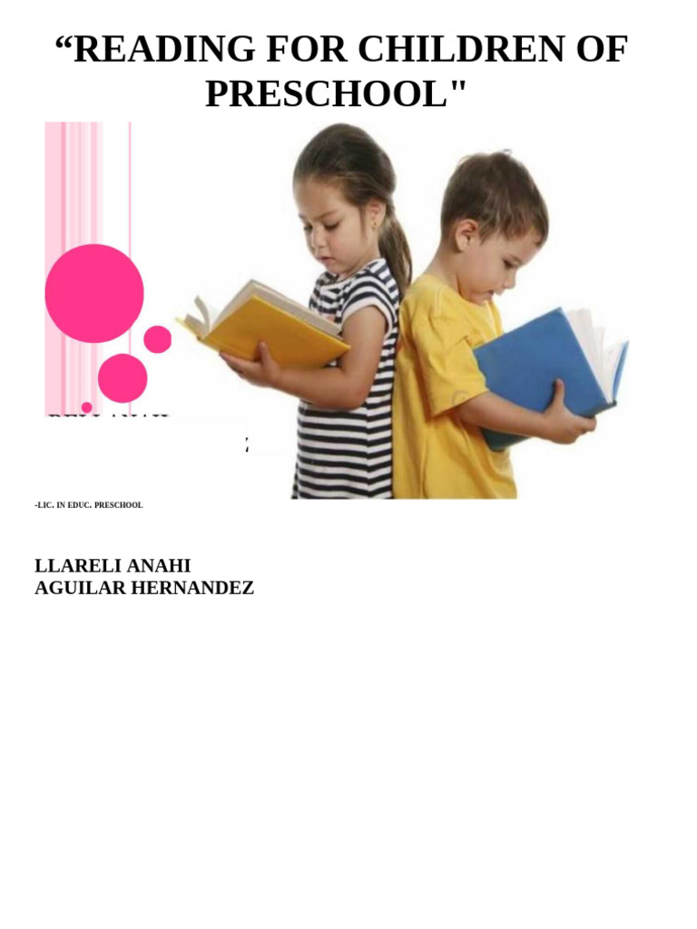Reading For Preschool Children | PDF | Vocabulary | Gesture