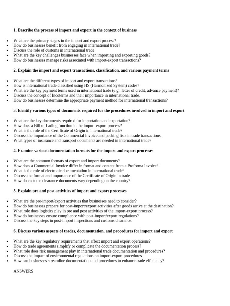ib notes | PDF | Letter Of Credit | Exports
