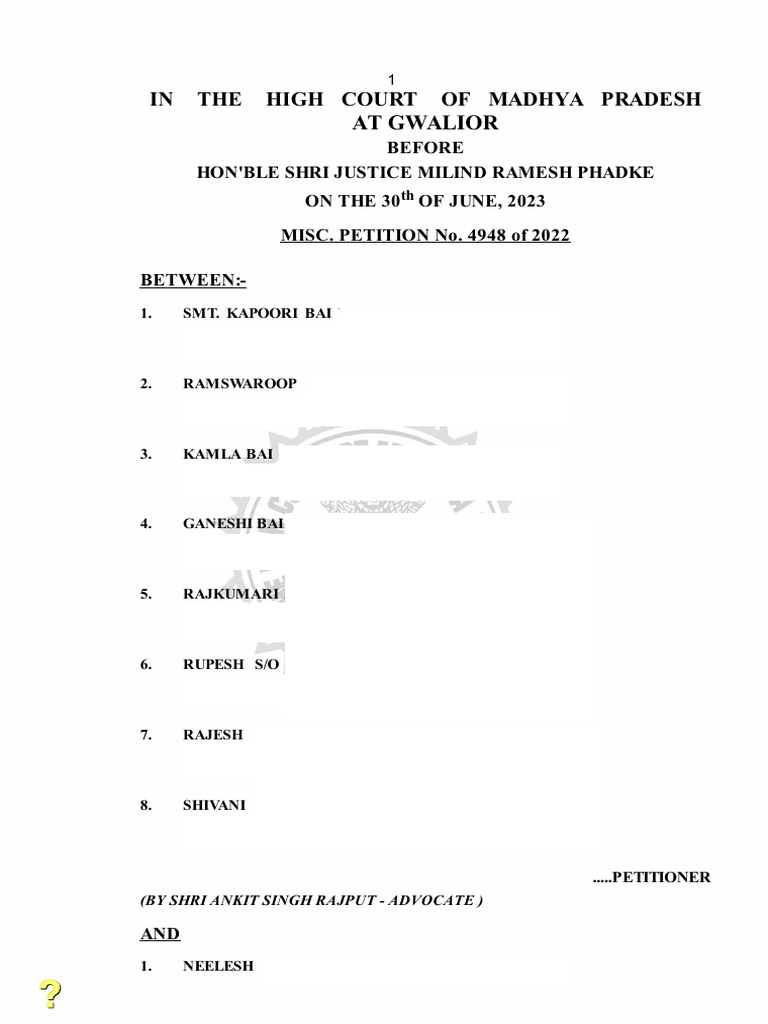 Kapoori Bai & Ors. v. Neelesh & Ors. | PDF | Lawsuit | Justice