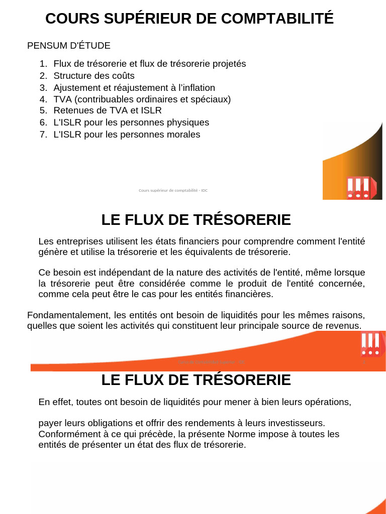 État des flux de trésorerie en comptabilité | PDF | Investir | Prêts