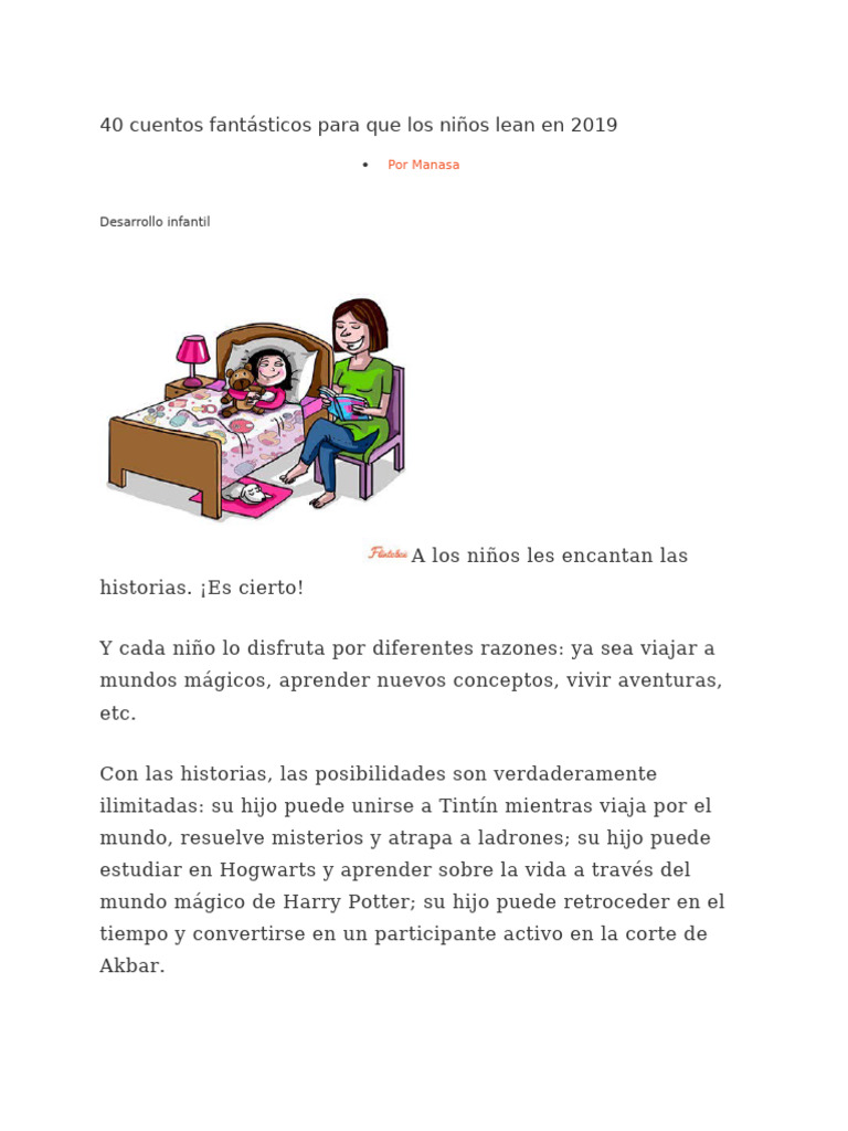 40 Historias Fantásticas para Que Los Niños Lean en 2019 | PDF