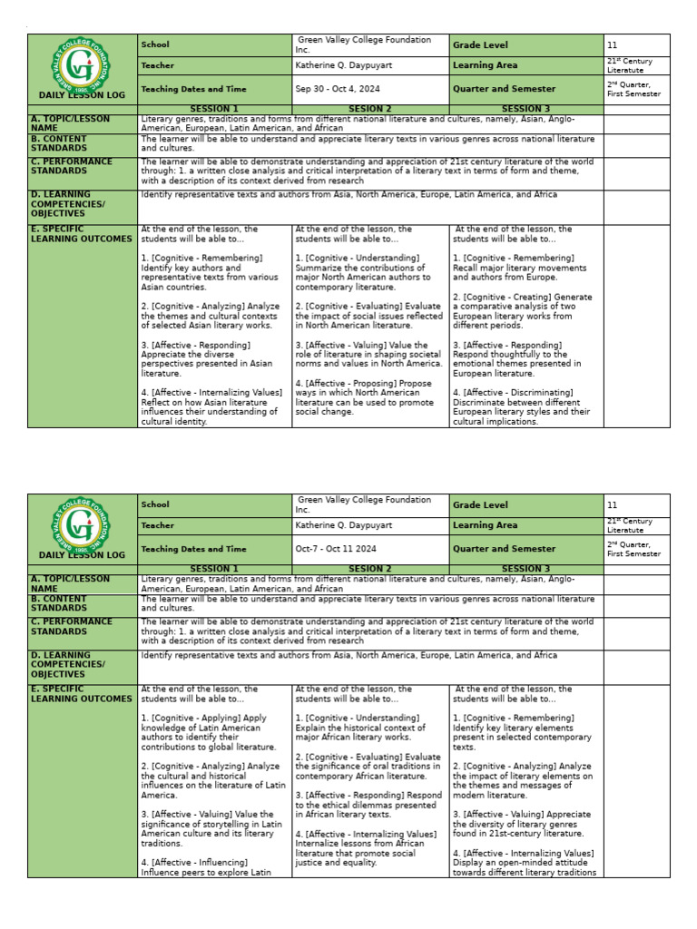21at DLL | PDF | Learning | Genre