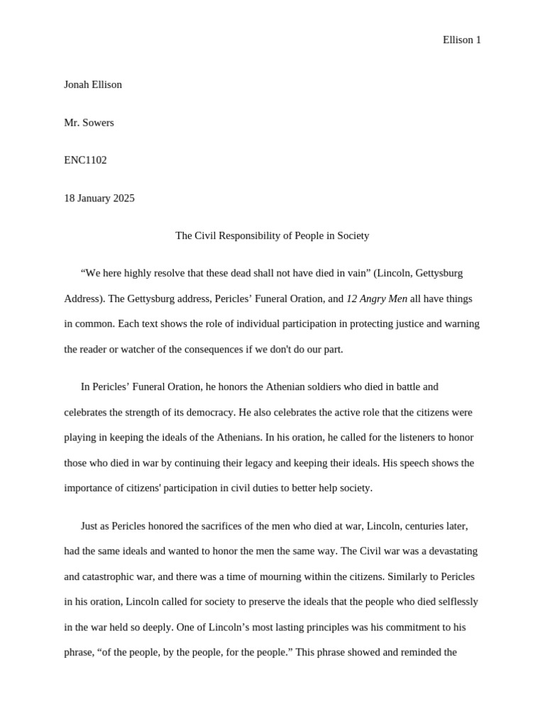 Civil Responsibility in Society Explained | PDF