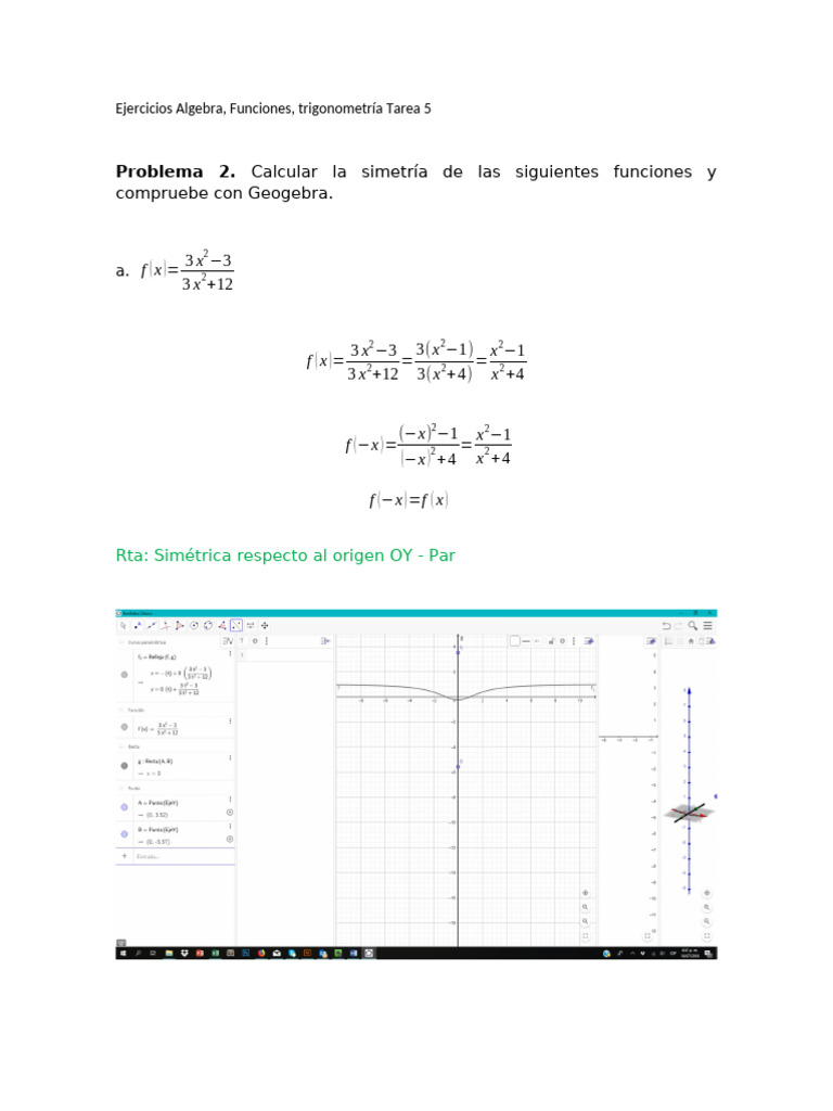 Ejercicios Algebra - Tarea 5 | PDF