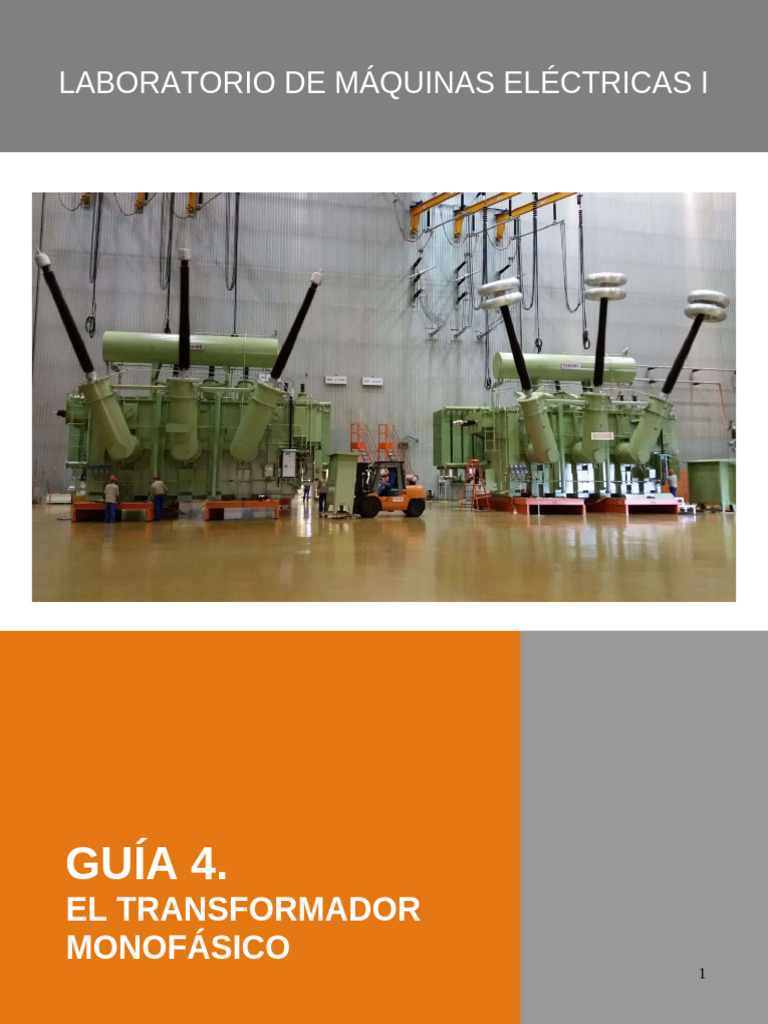 Guia Lab 4 - El Transformador Monofásico | PDF | Transformador | Inductor