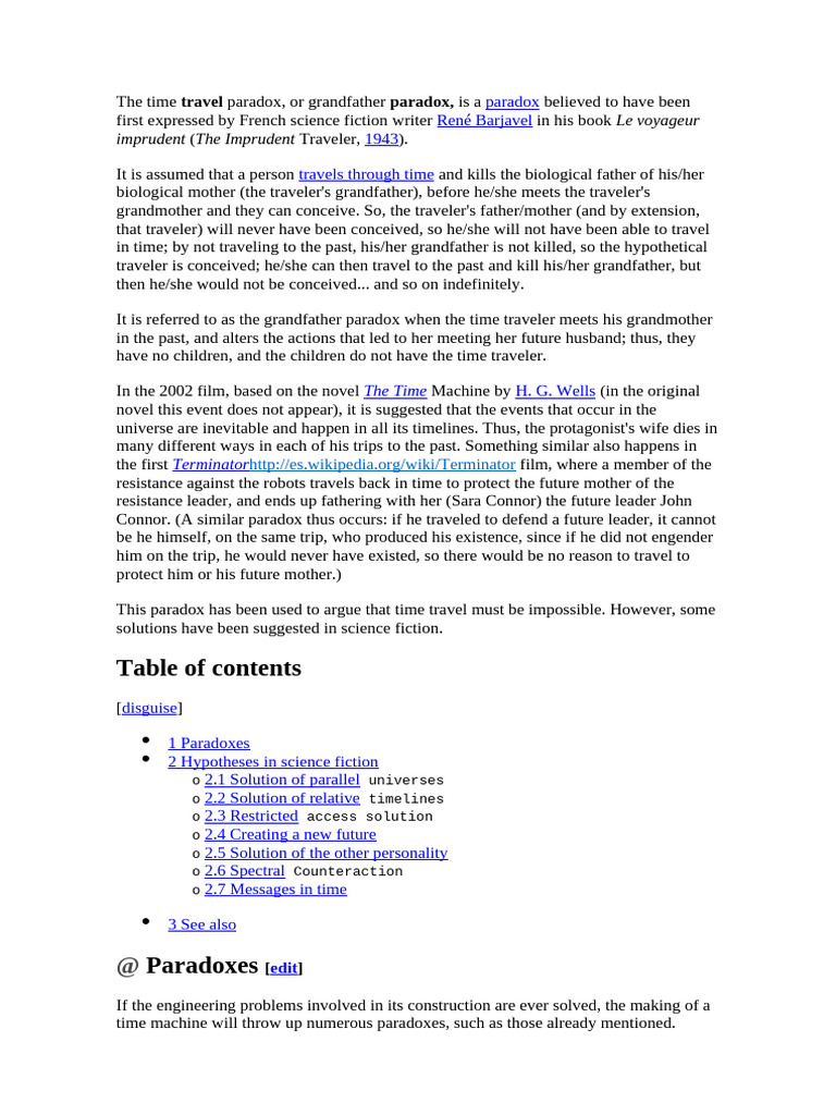 Understanding the Grandfather Paradox | PDF | Time Travel | Time