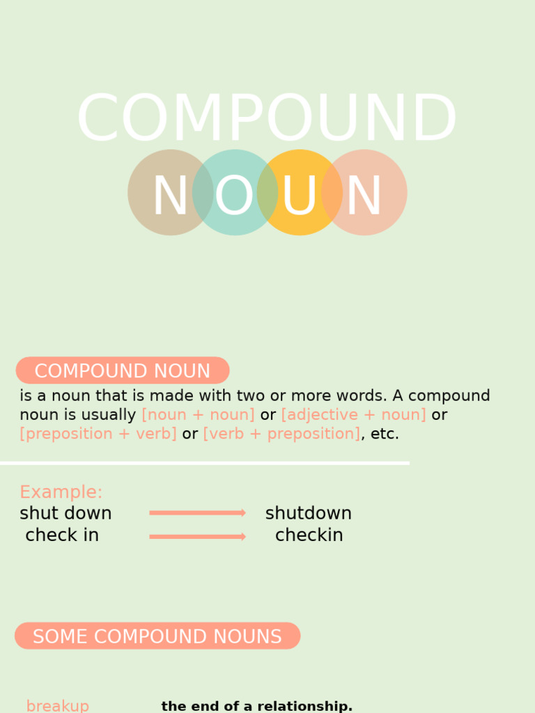 Compound Nouns | PDF