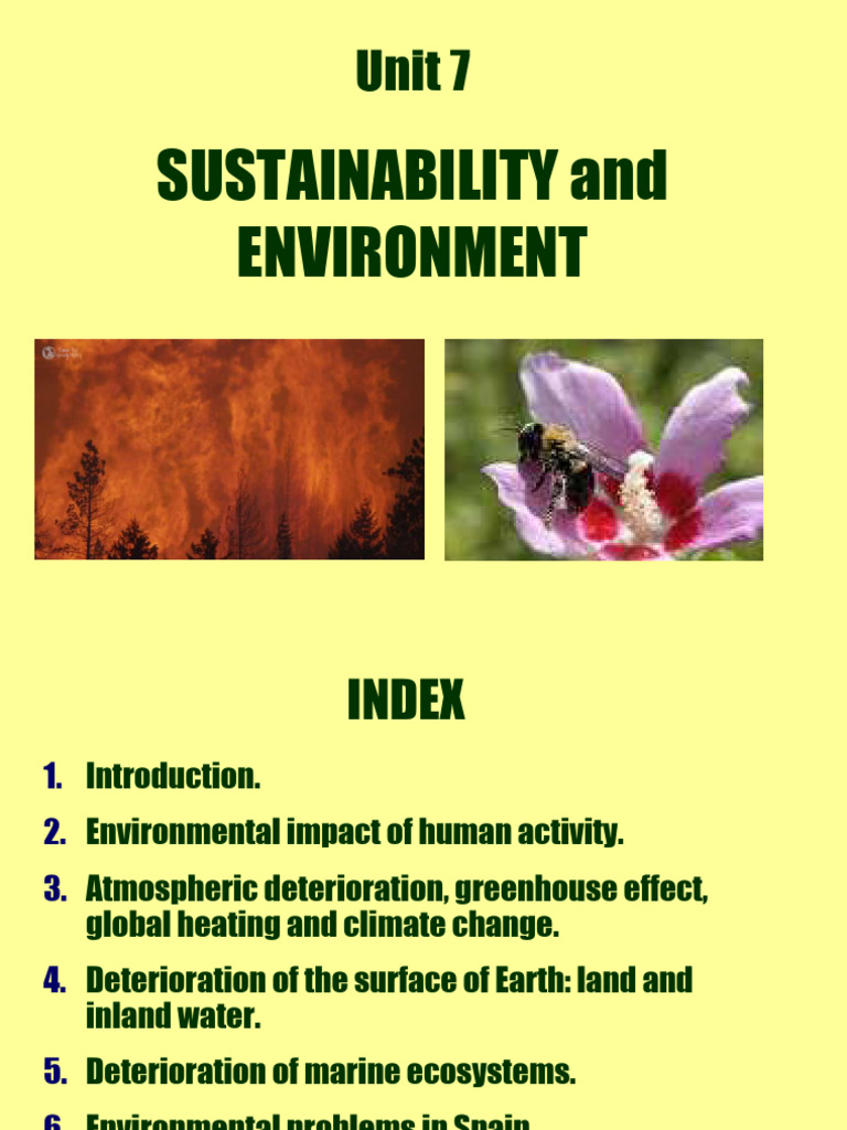 UNIT 7 - Sustainability and Environment - Compressed | PDF | Greenhouse ...