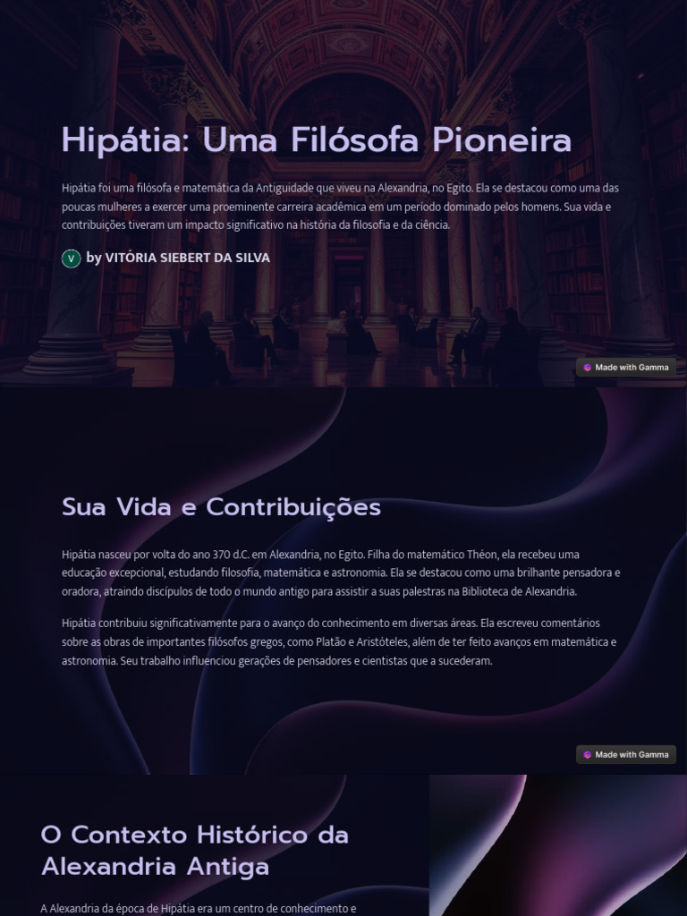 Hipatia Uma Filosofa Pioneira | PDF | História Antiga