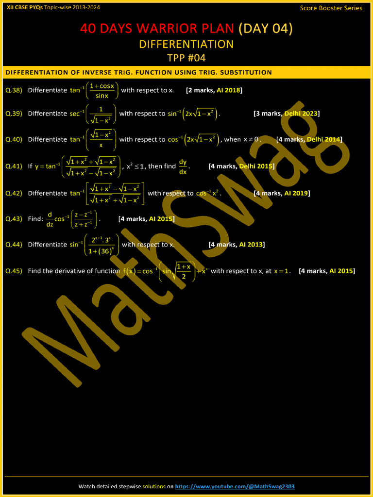 Trig. Substitution | PDF