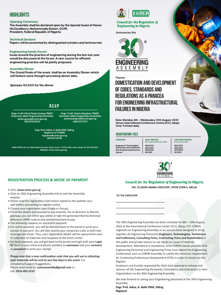 30th COREN Assembly Flyer | PDF