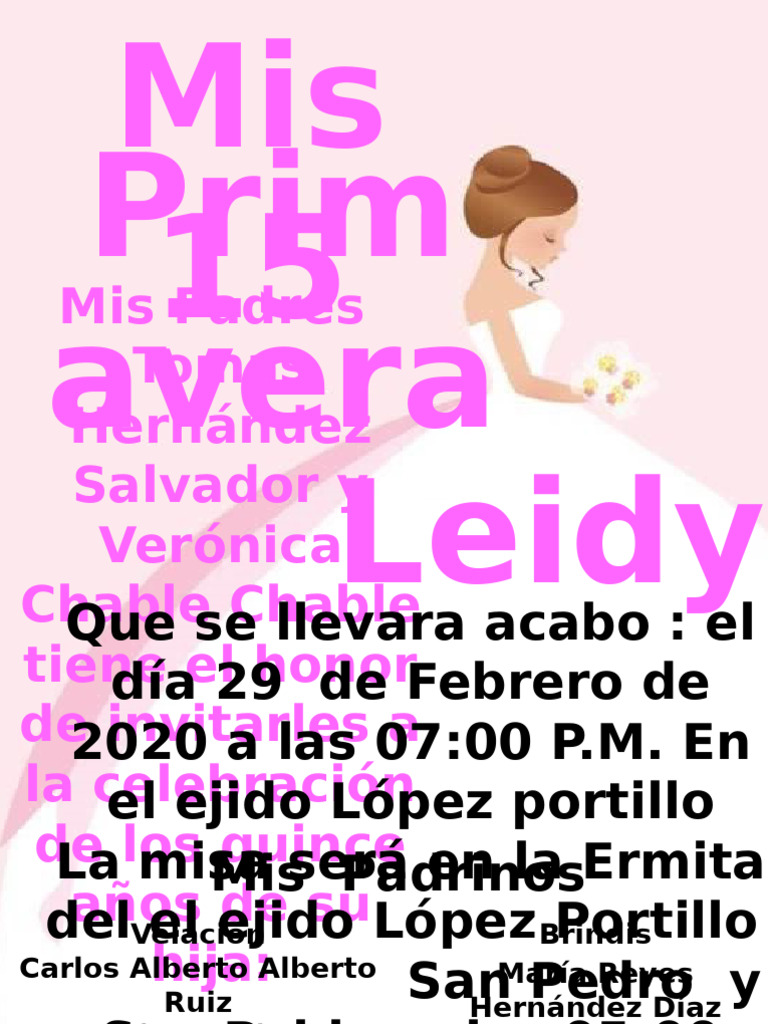 Invitacion Leidy Ok | PDF