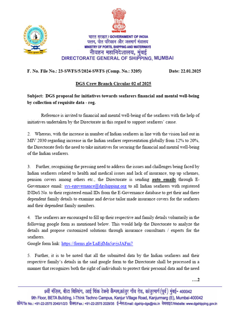 Data Collection From Seafarers | PDF | Information Science | Computing