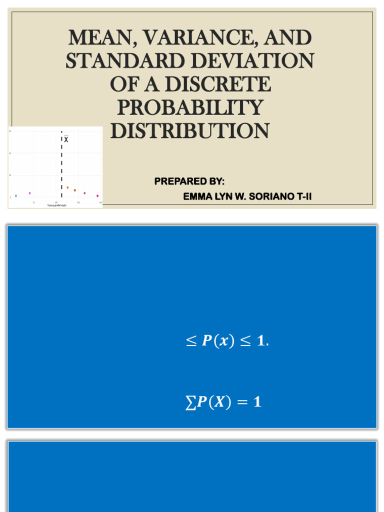 Mean Variance Standard Deviation | PDF | Variance | Standard Deviation