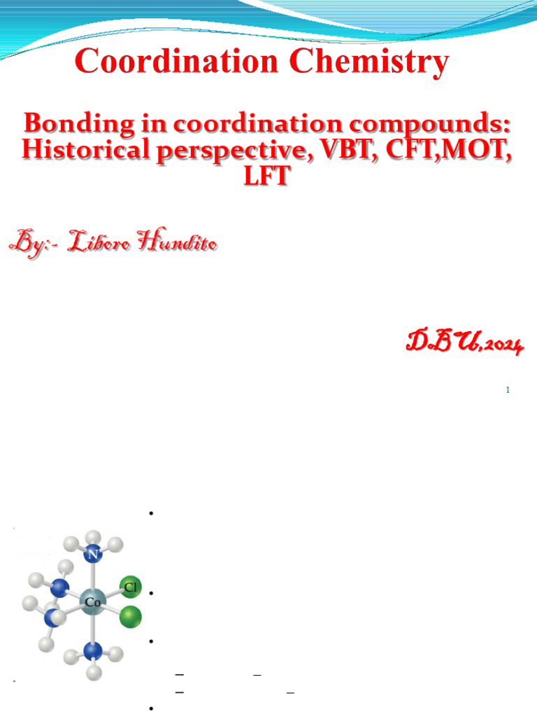 Chapter 2 Cordinatin Cpds | PDF | Coordination Complex | Chemical Bond