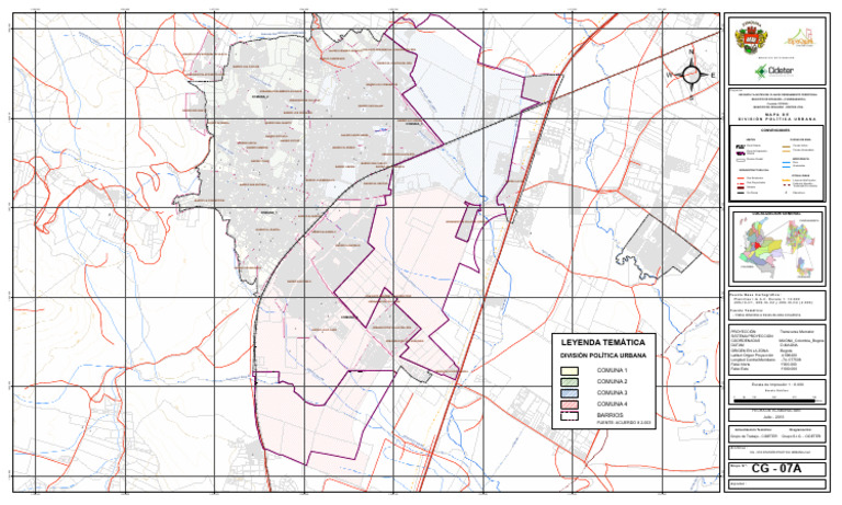 Mapa Político de Barrios en Zipaquirá | PDF