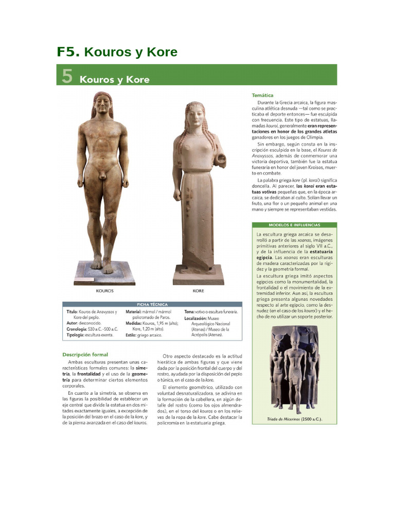 F5. Kouros y Koure | PDF