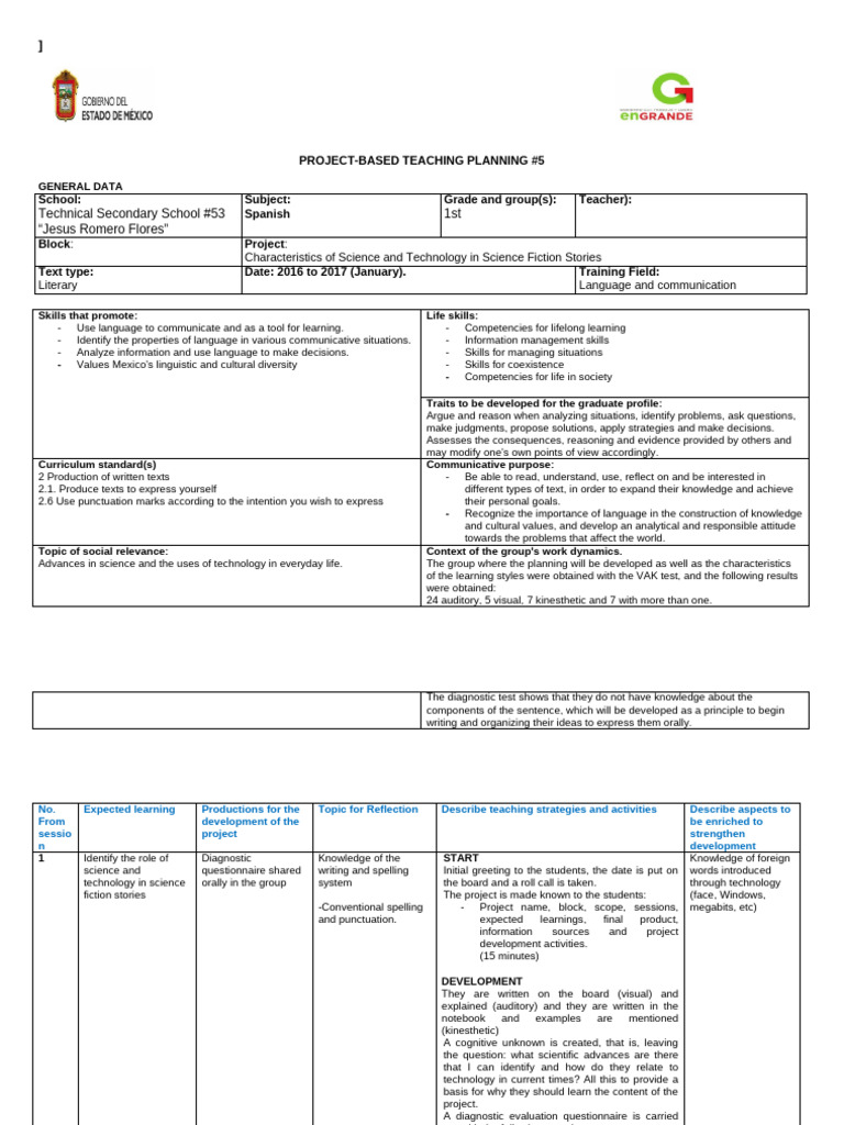 Science Fiction Project Planning Guide | PDF | Narrative | Narration