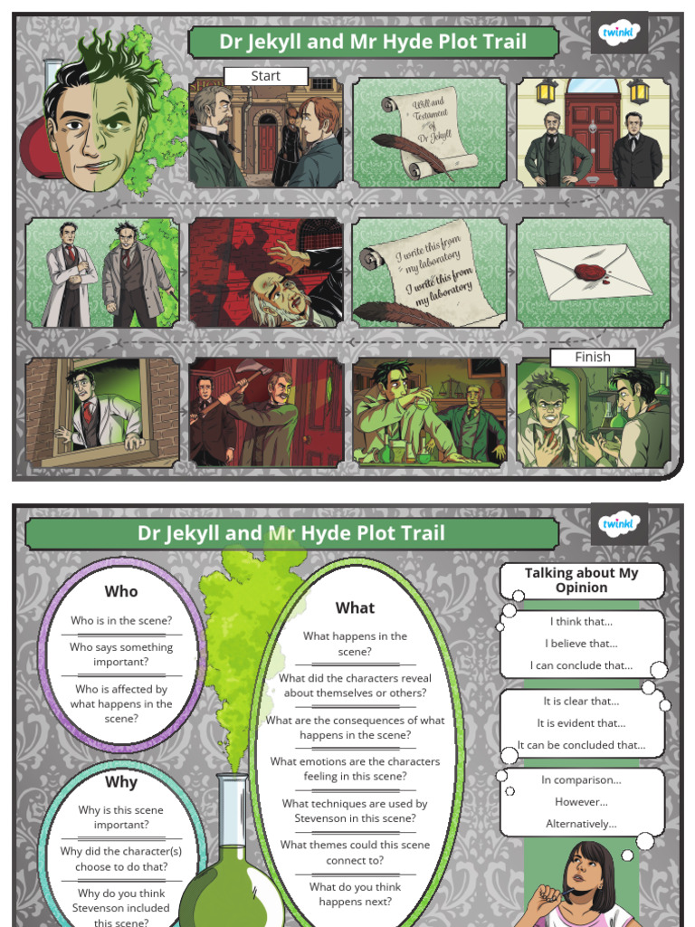 Dr Jekyll and Mr Hyde Plot Trail Activities | PDF | Dr. Jekyll And Mr ...