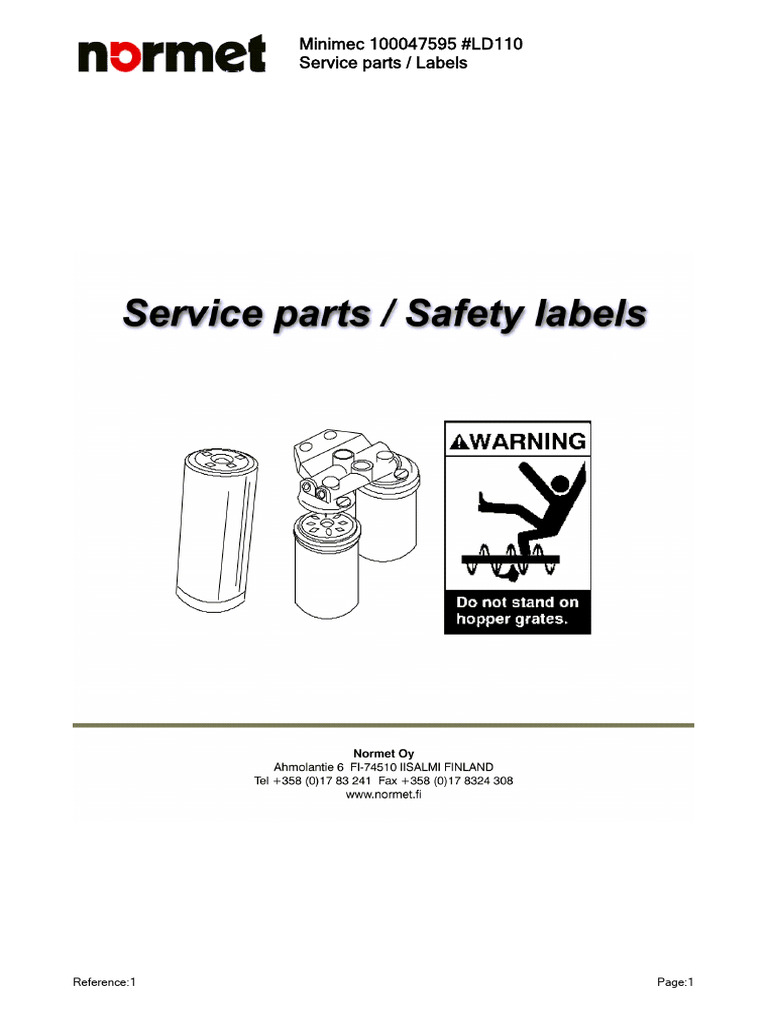 1. service parts_labels | PDF | Electricity | Manufactured Goods