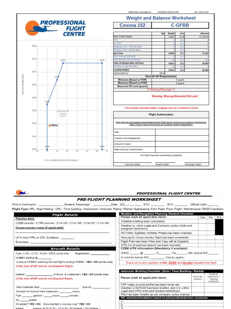 Cessna 152 Weight & Balance Guide | PDF | Transport | Aerospace