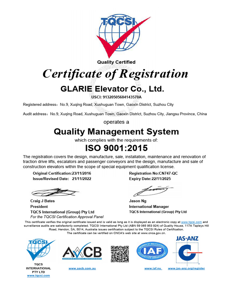 4. ISO 9001：2015-20251122- GLARIE (CALIDAD) | PDF